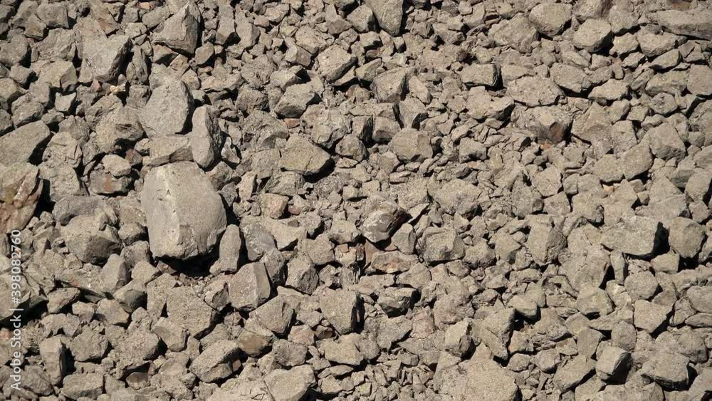 Broken and Crumbled Rocks Spilling From the Canyon Slope Ridge Towards ...