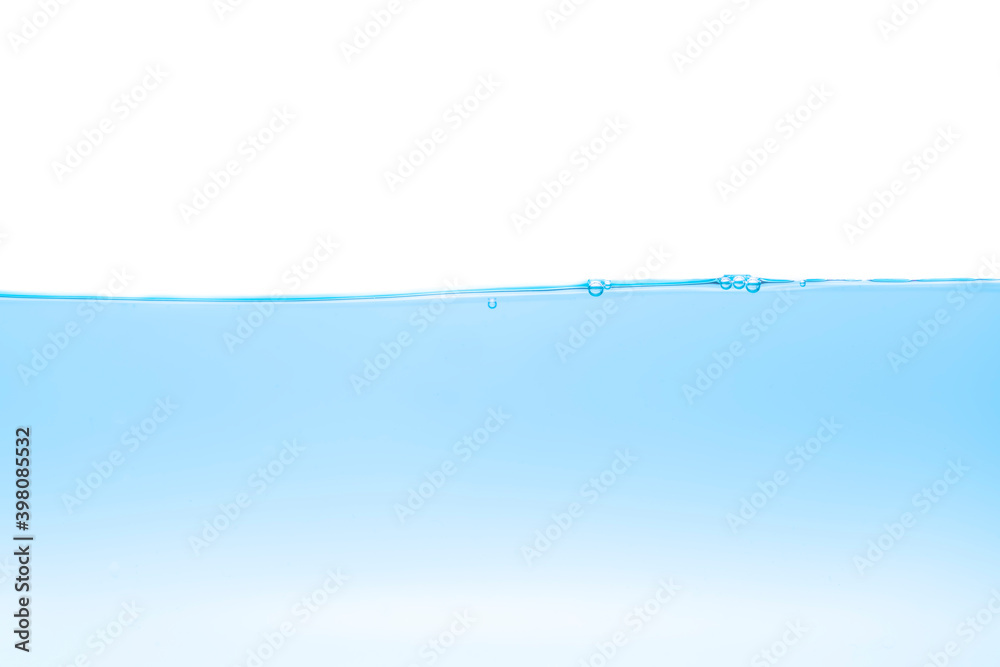 Animated water waves with small bubbles. Where the water is blue and ...