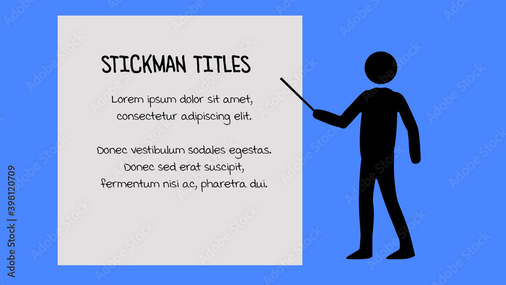 Simple Stickman Explainer Titles Stock Template | Adobe Stock