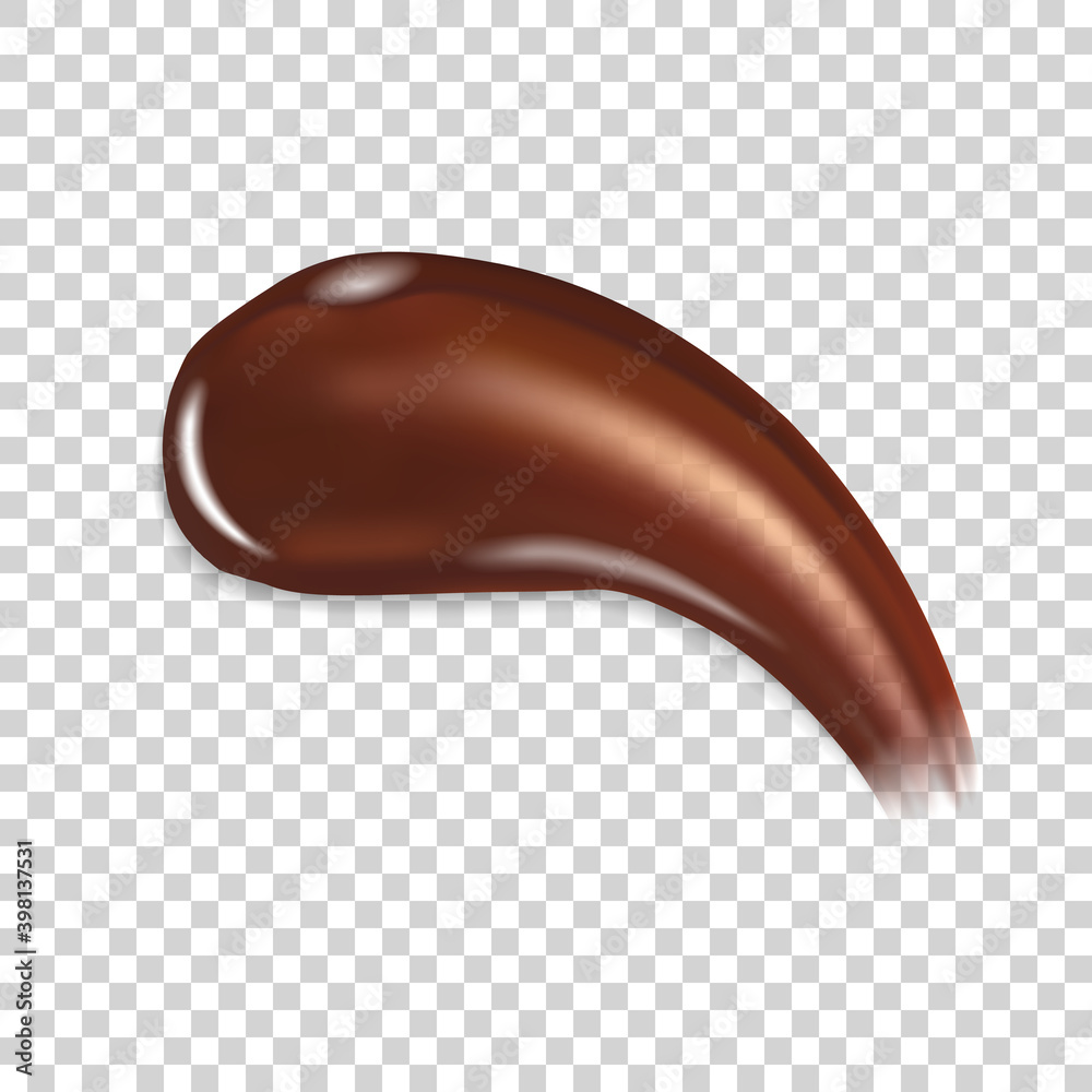 Realistic chocolate smear texture isolated on transparent background ...
