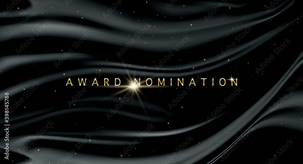Award nomination ceremony luxury background with golden glitter ...