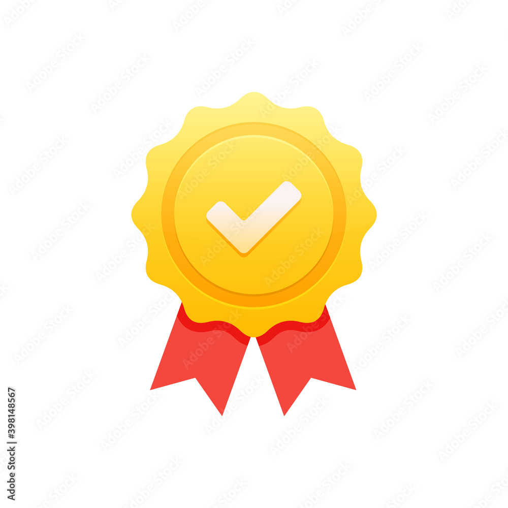 Certificate icon. Premium quality. Achievement badge. Profile ...