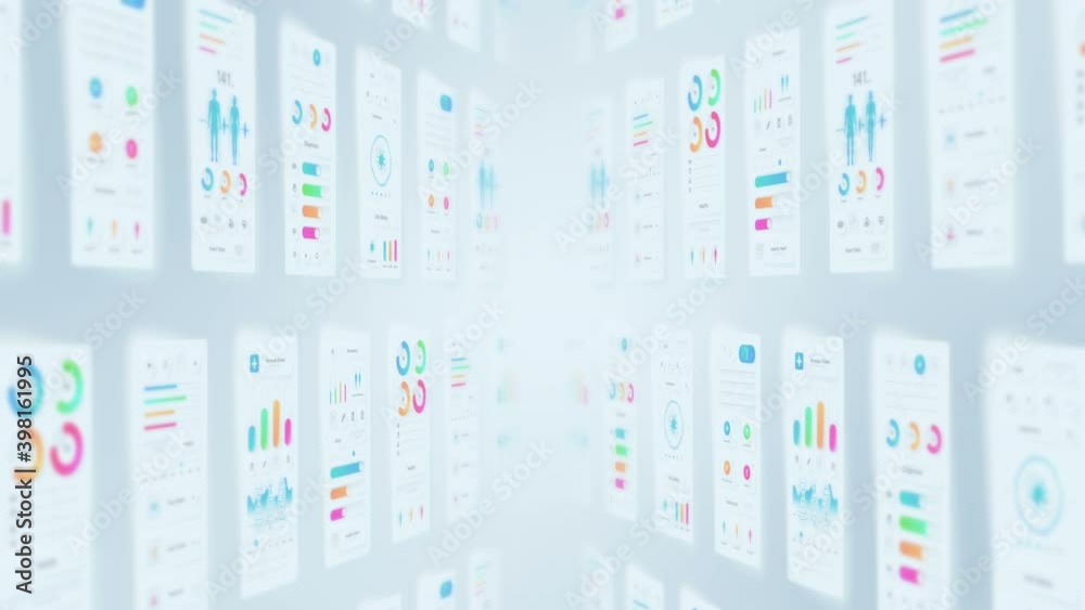 Creative design of medical application. Neumorphism. Hi tech panel ...