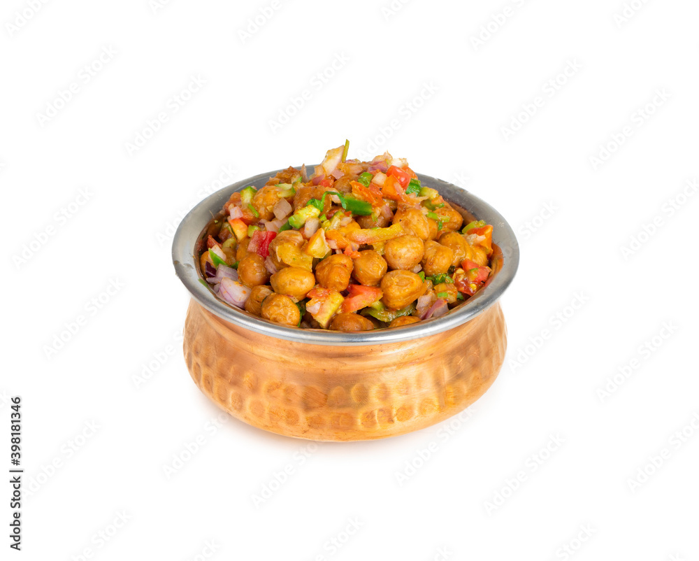 Indian Street Breakfast Chana Chaat Also Know as Chana Masala, Chola ...