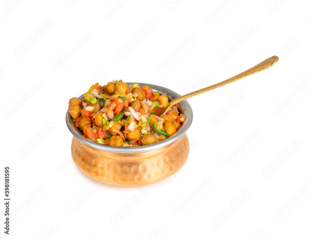 Indian Street Breakfast Chana Chaat Also Know as Chana Masala, Chola ...