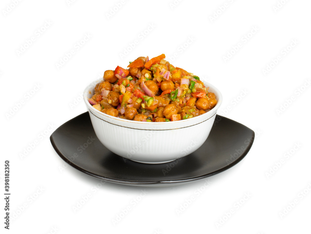 Indian Street Breakfast Chana Chaat Also Know as Chana Masala, Chola ...