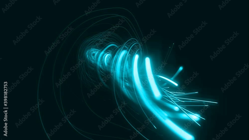 Glowing Lines Particles Flow strings, Shining Rays Backdrop animation ...