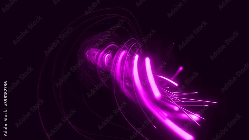 Glowing Lines Particles Flow strings, Shining Rays Backdrop animation ...