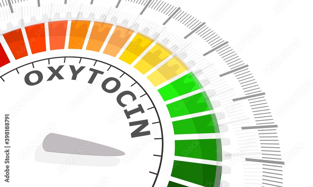 Gradient scale. Oxytocin level measuring device icon. Sign tachometer ...