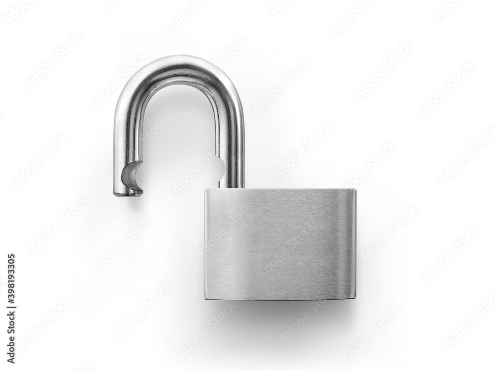 Poster An unlocked lock on white background – Wall Art | UkPosters