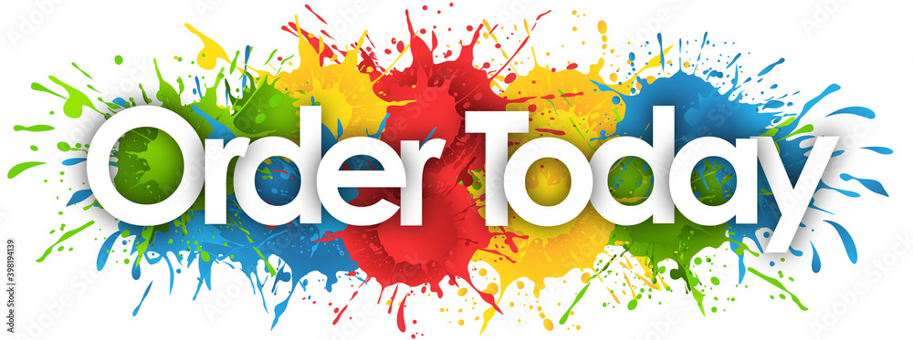 Order Today in splash’s background Stock-Illustration | Adobe Stock