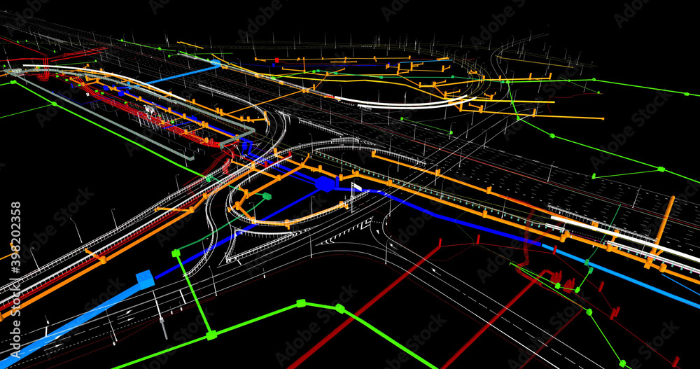The BIM model of the underground transportation infrastructure object ...