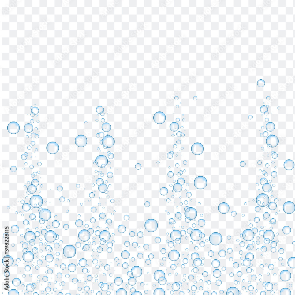 Bubbles in water on transparent background. Bubbles in water for ...