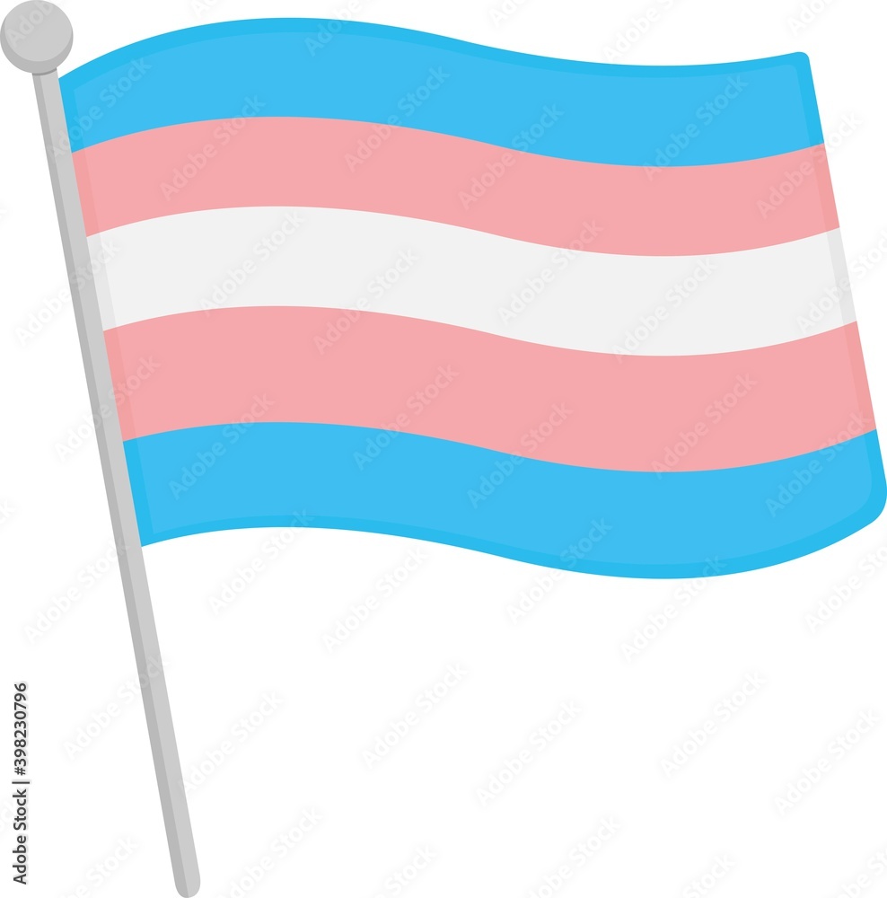 Vector illustration of transgender flag emoticon Stock Vector | Adobe Stock