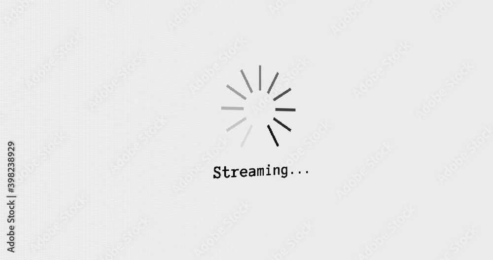 Streaming screen application bar circle computer screen animation loop ...