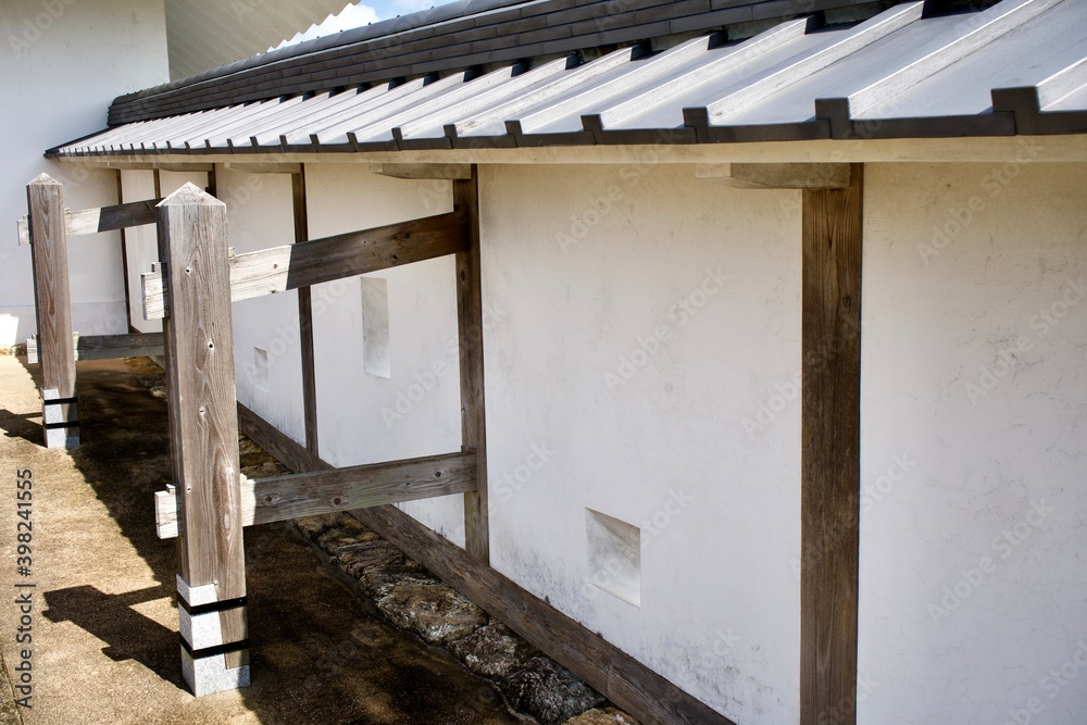 Foto de The inside of castle fence at Hamamatsu castle in Japan. do ...