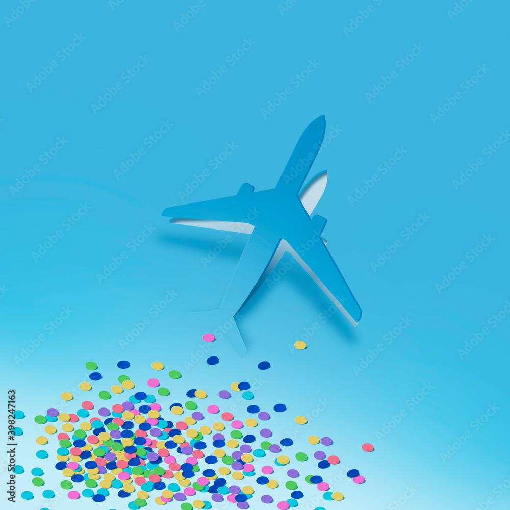 Paper plane take off, 3D rendering Stock Illustration | Adobe Stock