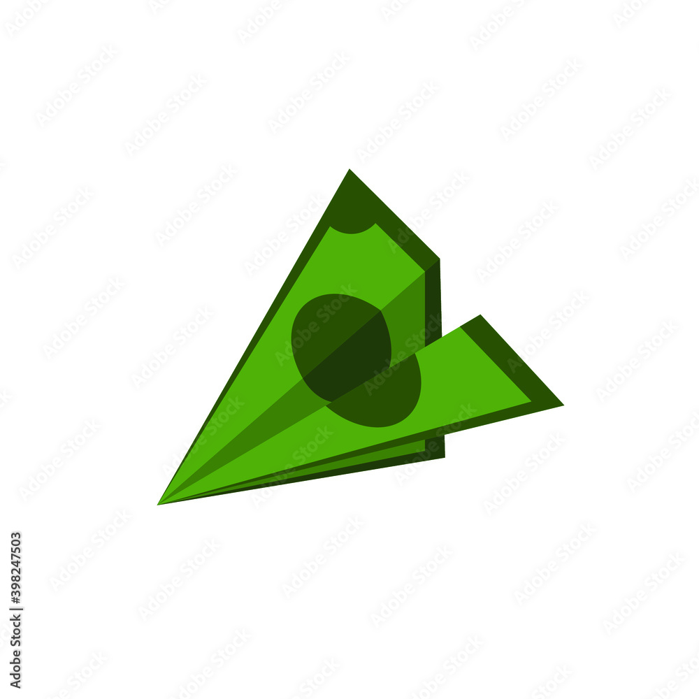 Paper plane made of money, dollar bill, banknotes. Vector illustration ...