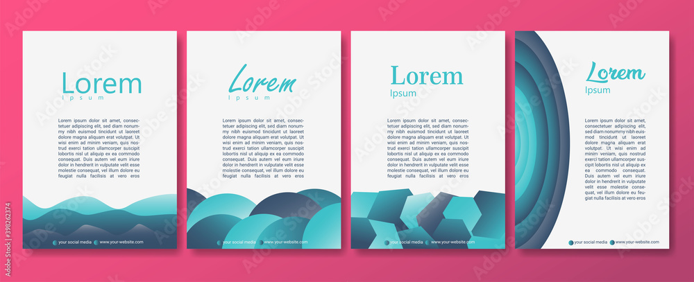 Abstract Blue Background Poster Set. Abstract with a mixture of blue ...
