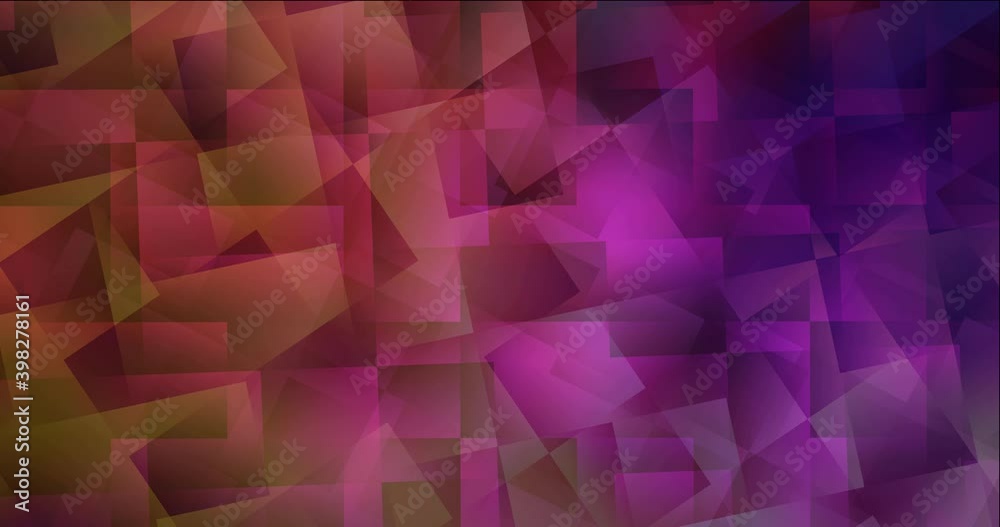 4K looping dark pink, yellow video sample in rectangular style. Shining ...