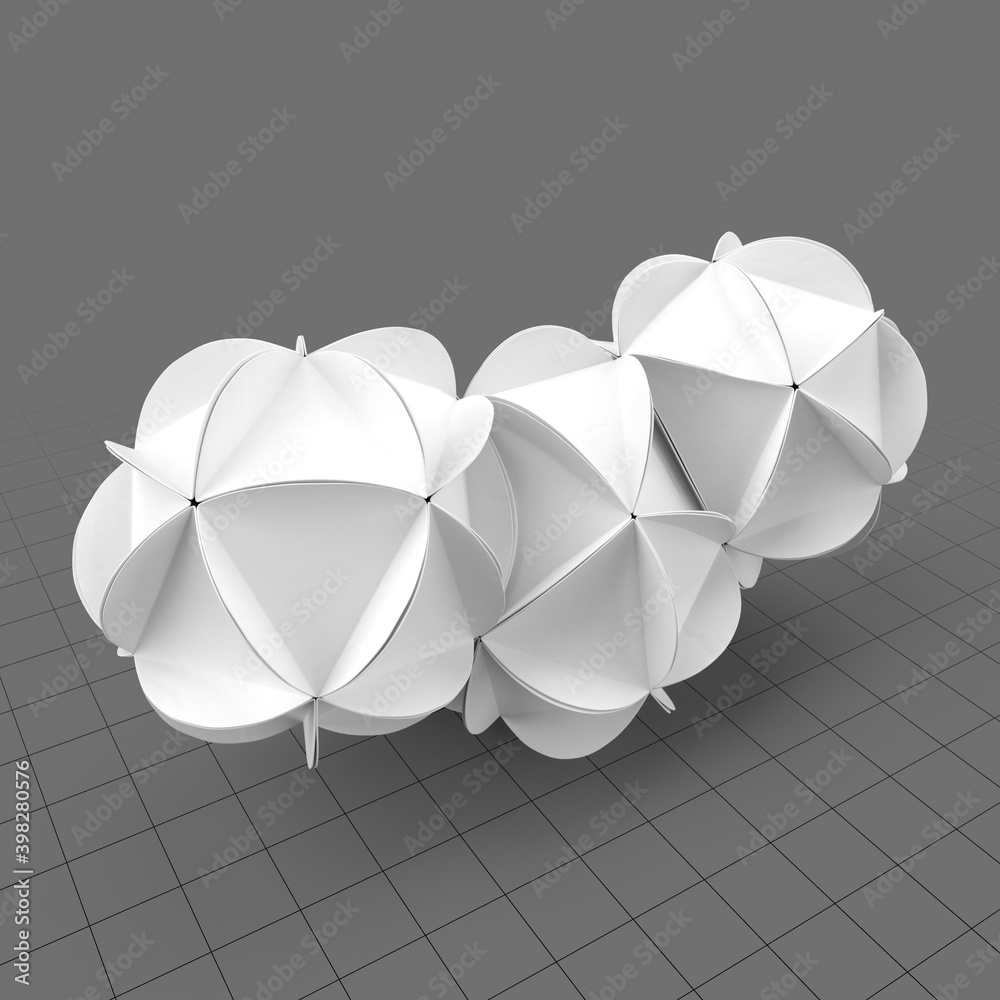 Origami clouds Stock 3D asset | Adobe Stock