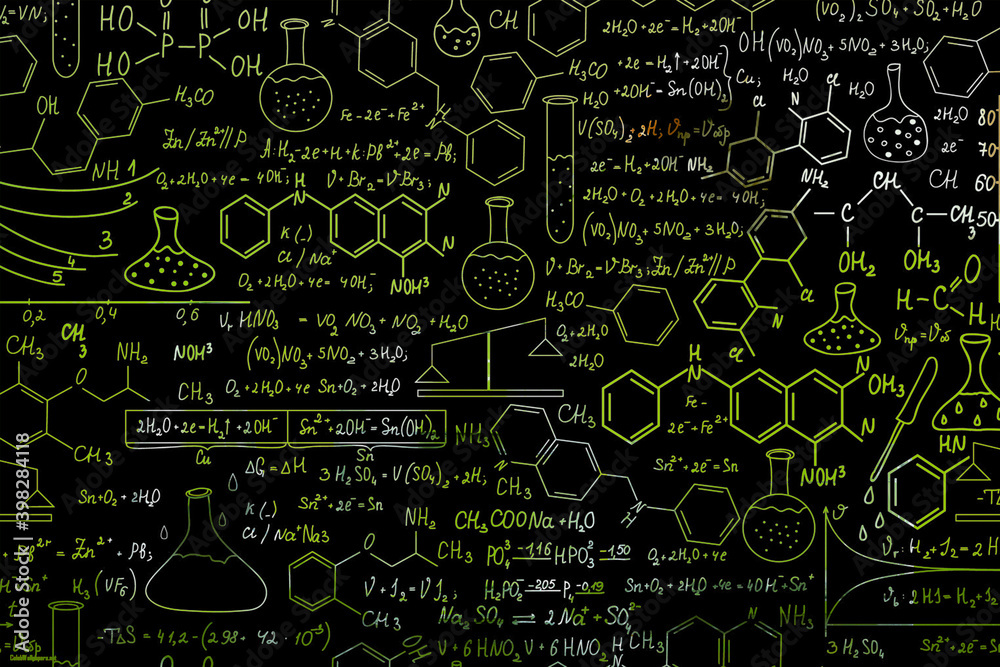 Mathematical scientific vector seamless pattern with geometry plots ...