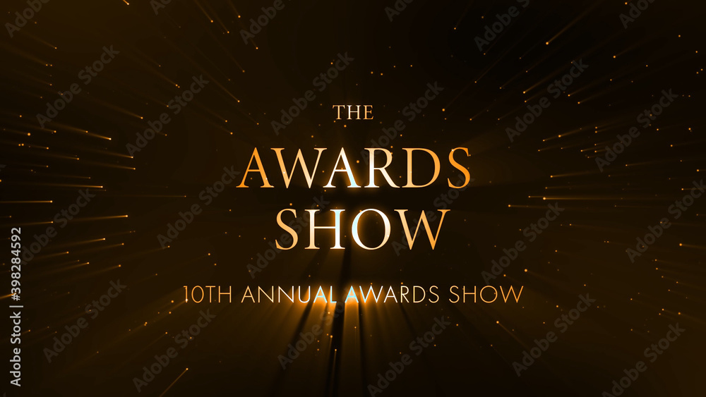 Elegant Golden Awards Show Title Stock Template | Adobe Stock