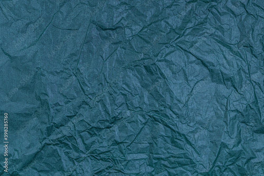 blue crumpled glazed paper wrapping tissue full-frame background Stock ...