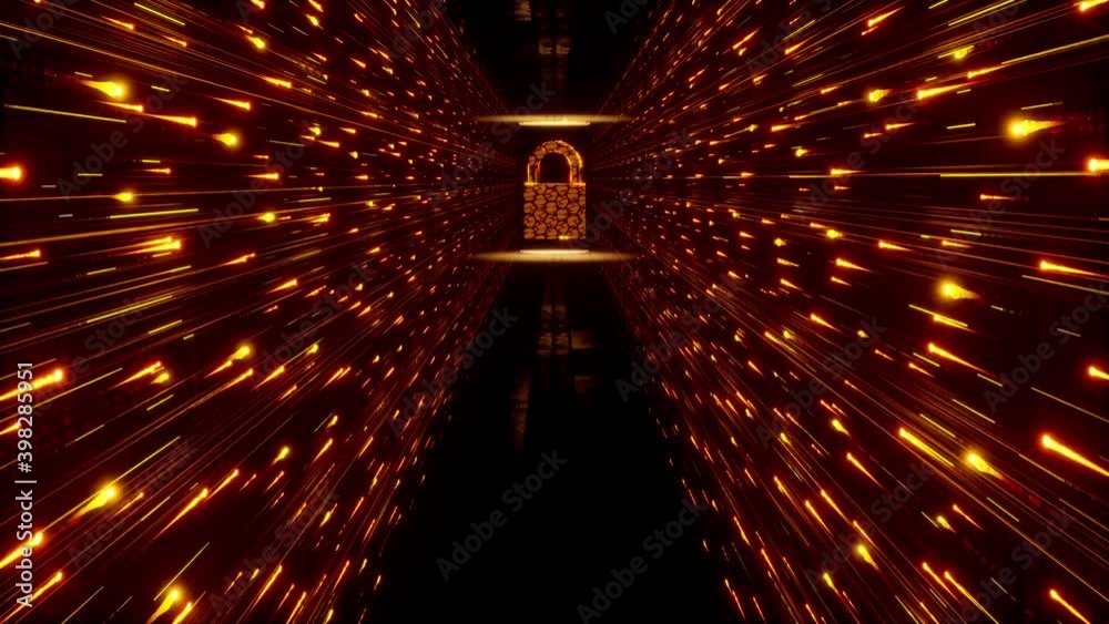 Abstract red digital animated background. Animation motion of neon ...