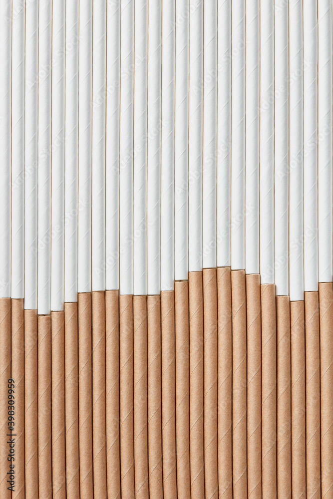 Diagram line from papercraft disposable straws. Stock Photo | Adobe Stock