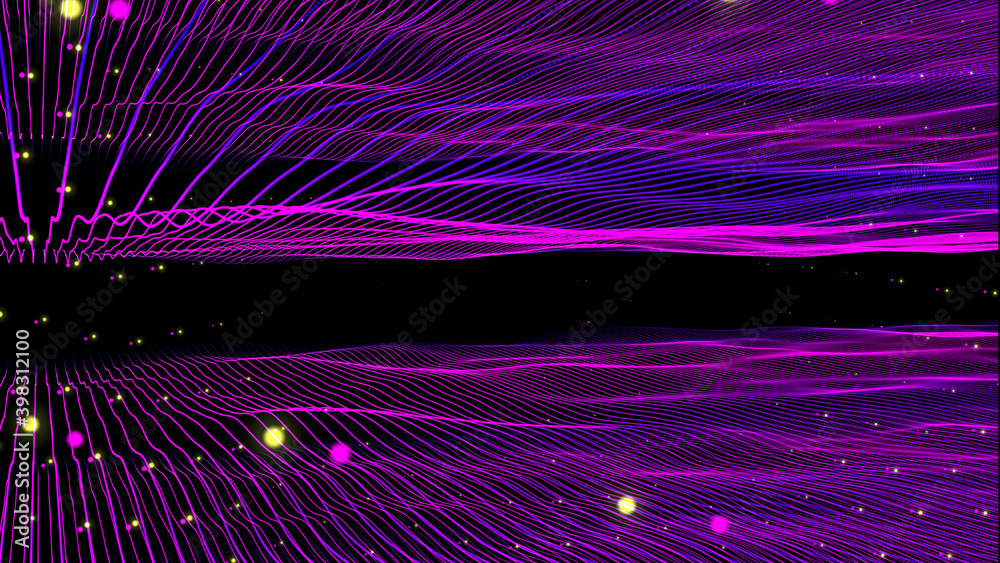 Synthwave digital. Retro Wave music album cover template with element ...