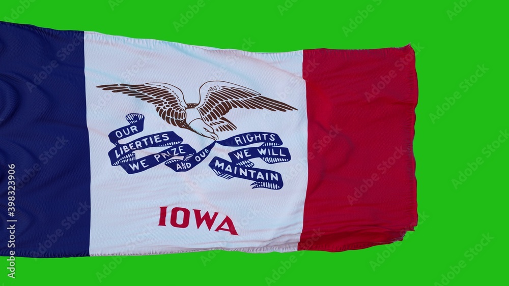 Flag of Iowa on Green Screen. Perfect for your own background using ...