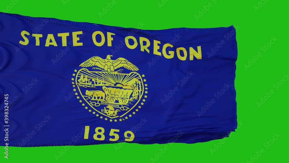 Flag of Oregon on Green Screen. Perfect for your own background using ...
