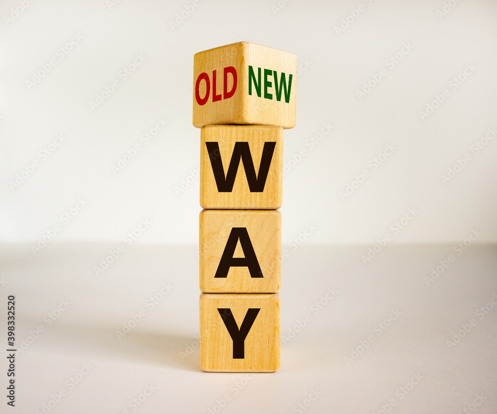 Old vs new way symbol. Turned a cube and changed words 'old way' to ...