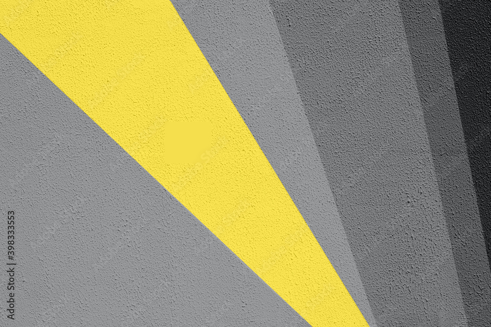 Gradient gray and bright yellow urban wall texture. Modern pattern for ...