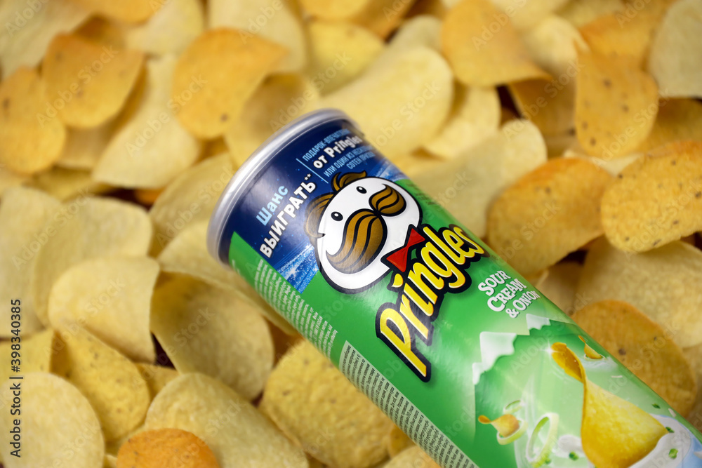 Pringles sour cream onion flavour. Cardboard tube can on many Pringles ...