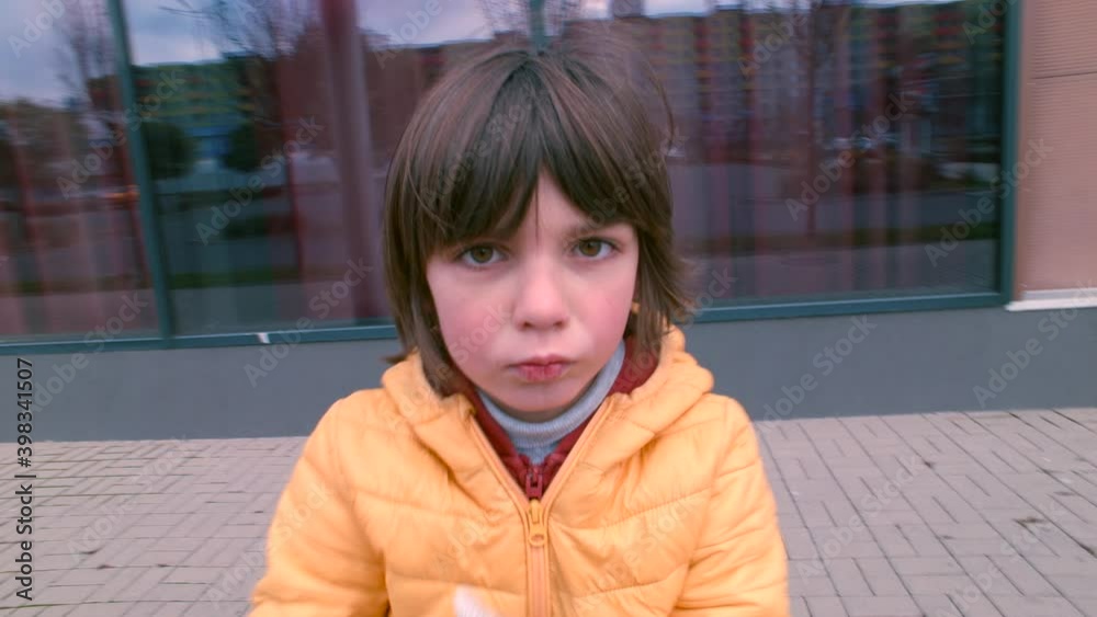 Expression of joy, positive emotions. Camera movement, handheld ...