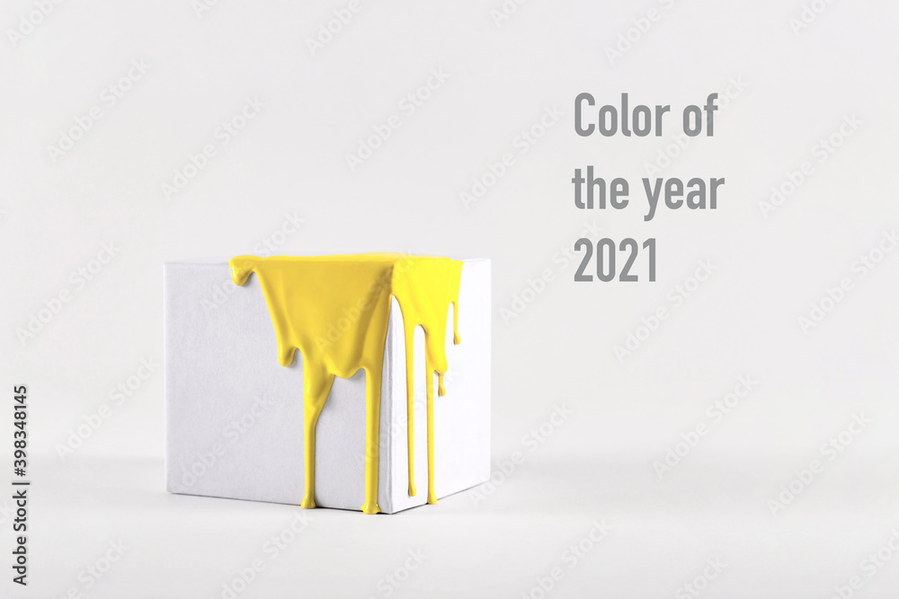 Foto de The color of the year 2021 is illuminating yellow. Bright ...