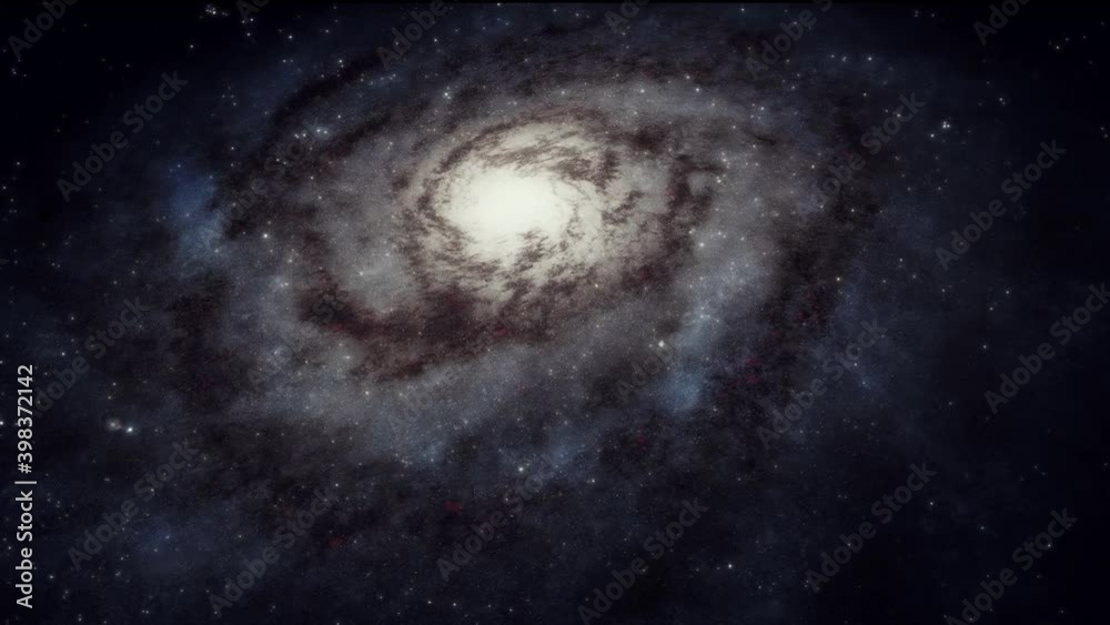 Stockvideon Exploration of galaxies through outer space towards a ...