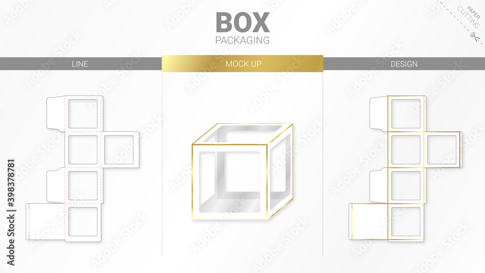 box packaging design Stock Vector | Adobe Stock