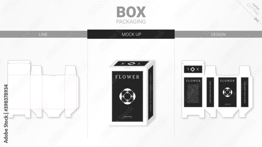 box packaging design Stock Vector | Adobe Stock