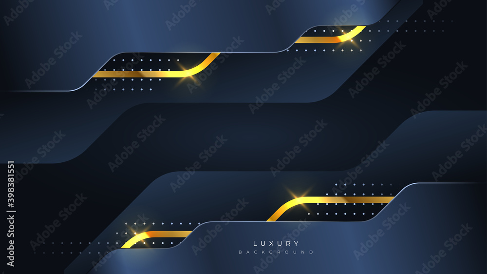 Abstract futuristic background with navy blue color. luxurious banner ...