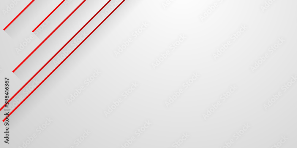 Abstract red lines pattern technology on white gradients background ...