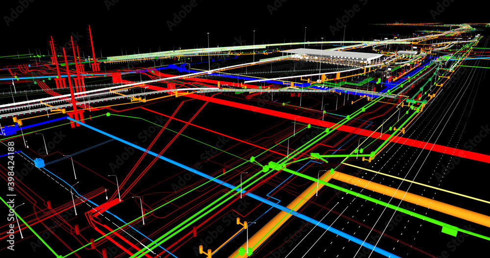 The BIM model of the underground transportation infrastructure object ...