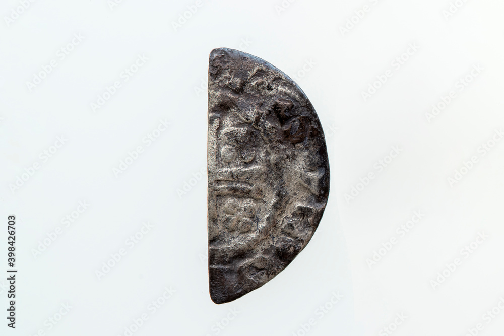 Silver short cross cut half penny English hammered coin of King Henry ...