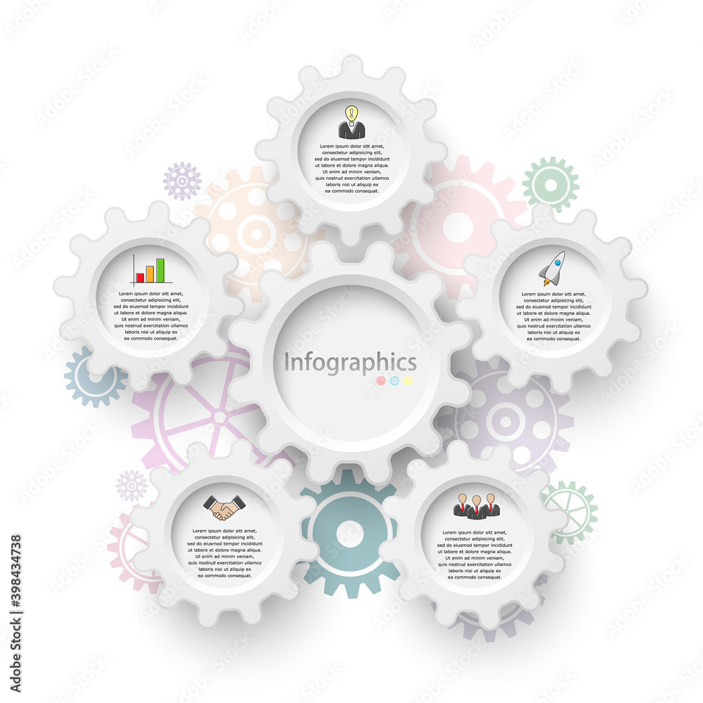 Vector illustration of an infographic template for business analysis ...