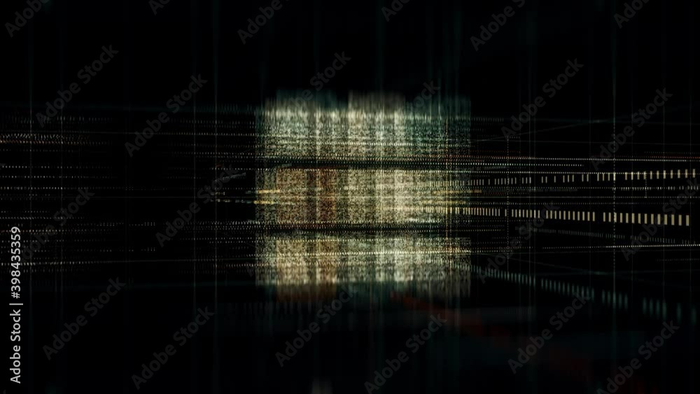 3d Modeling Cube Floating In Digital Space Animation Model Of 3d