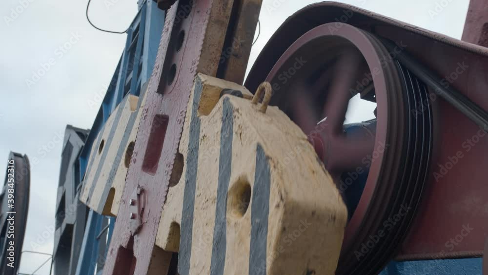 Working mechanism of an oil pump Stock Video | Adobe Stock