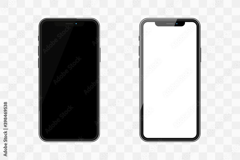 New High Detailed Realistic Smartphone Iphone X. Blank screen isolated ...