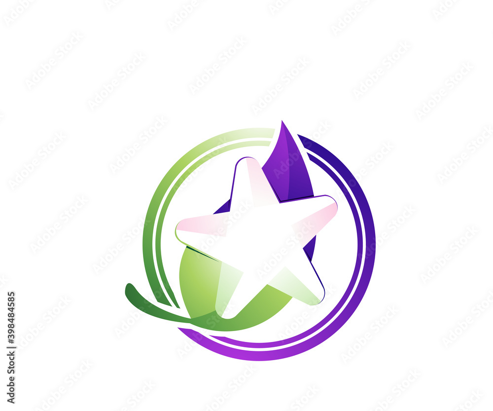 green star icon logo design template Stock Vector | Adobe Stock